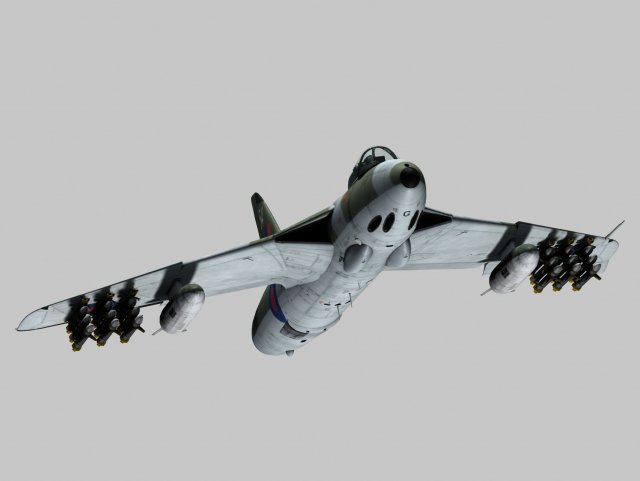 hawker hunter 3D Model in Fighter 3DExport