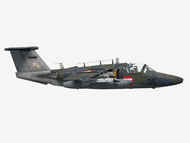 saab 105 3D Model in Fighter 3DExport