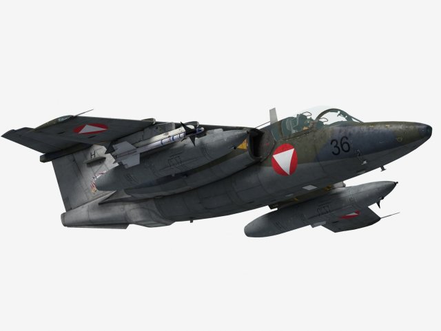 saab 105 3D Model in Fighter 3DExport