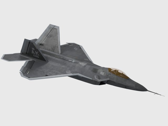 lockheed martin f-22 raptor 3D Model in Fighter 3DExport