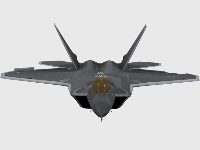 lockheed martin f-22 raptor 3D Model in Fighter 3DExport