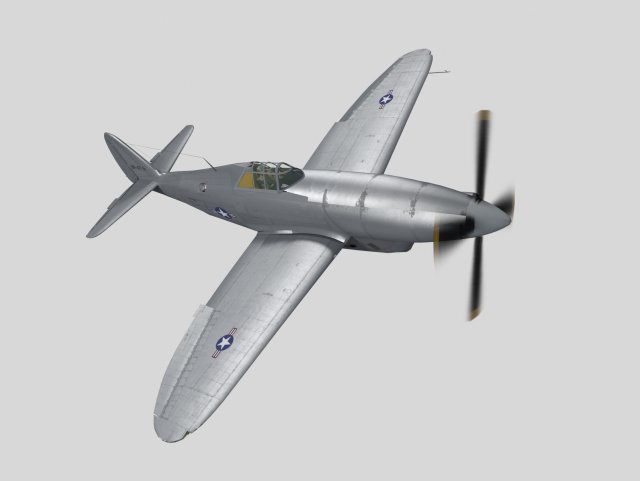 Republic xp-47h thunderbolt prototype 3D Model in Fighter 3DExport