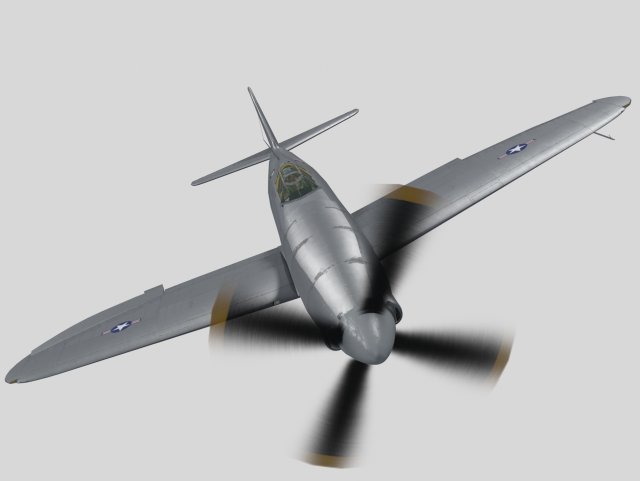 Republic xp-47h thunderbolt prototype 3D Model in Fighter 3DExport