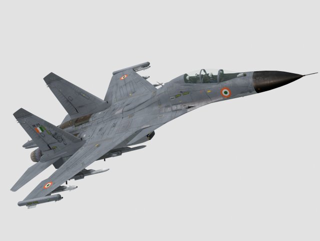 sukhoi su-30 mki 3D Model in Fighter 3DExport