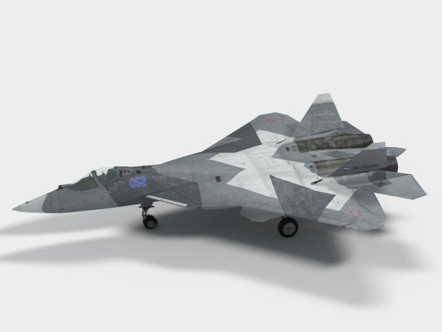 Sukhoi Su-57 Felon 3D Model in Fighter 3DExport