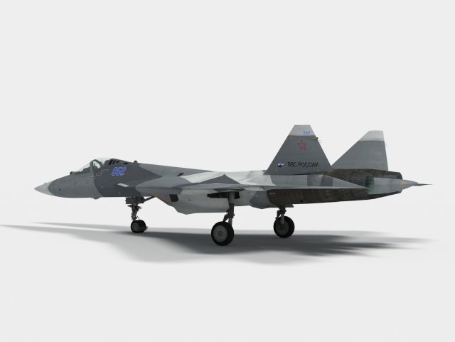 Sukhoi Su-57 Felon 3D Model in Fighter 3DExport