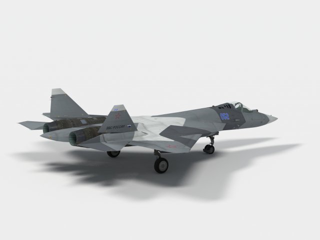 Sukhoi Su-57 Felon 3D Model in Fighter 3DExport