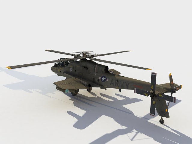 Lockheed AH-56 Cheyenne 3D Model in Helicopter 3DExport