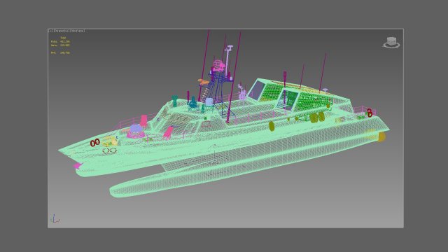 Type 22 Houbei class missile boat 3D Model in Battleship 3DExport