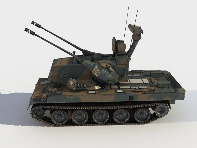 Type 87 self-propelled anti-aircraft gunner 3D Model in Tank 3DExport