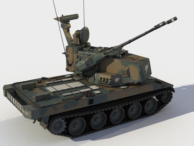 Type 87 self-propelled anti-aircraft gunner 3D Model in Tank 3DExport
