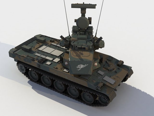 Type 87 self-propelled anti-aircraft gunner 3D Model in Tank 3DExport
