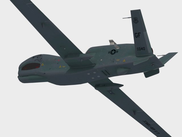 Northrop Grumman RQ-4 Global Hawk 3D Model in Drone / Copter 3DExport