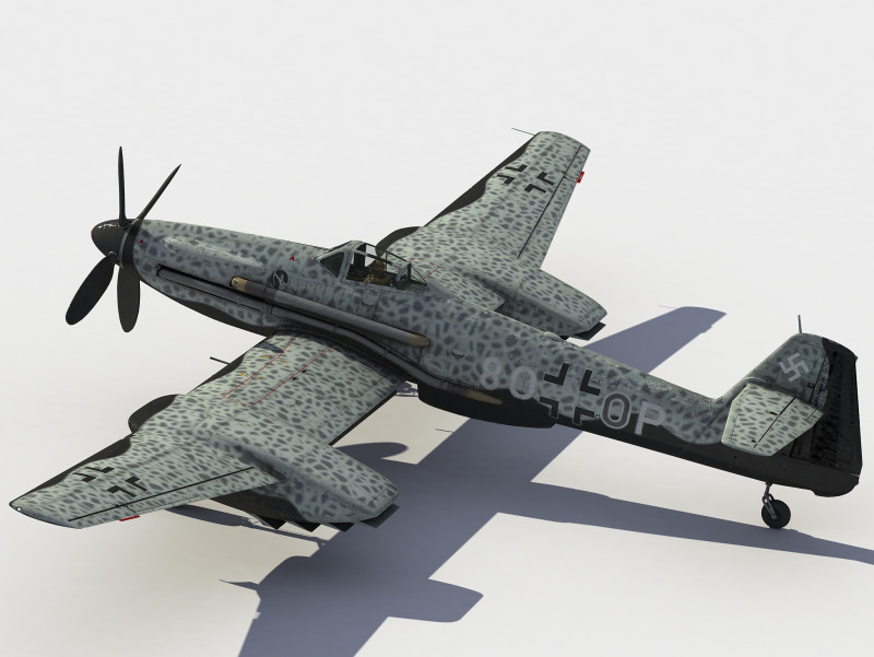 Blohm Voss BV 155 3D Model in Fighter 3DExport