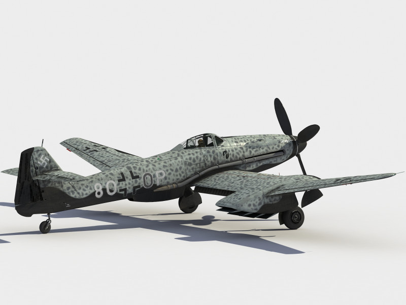 Blohm Voss BV 155 3D Model in Fighter 3DExport