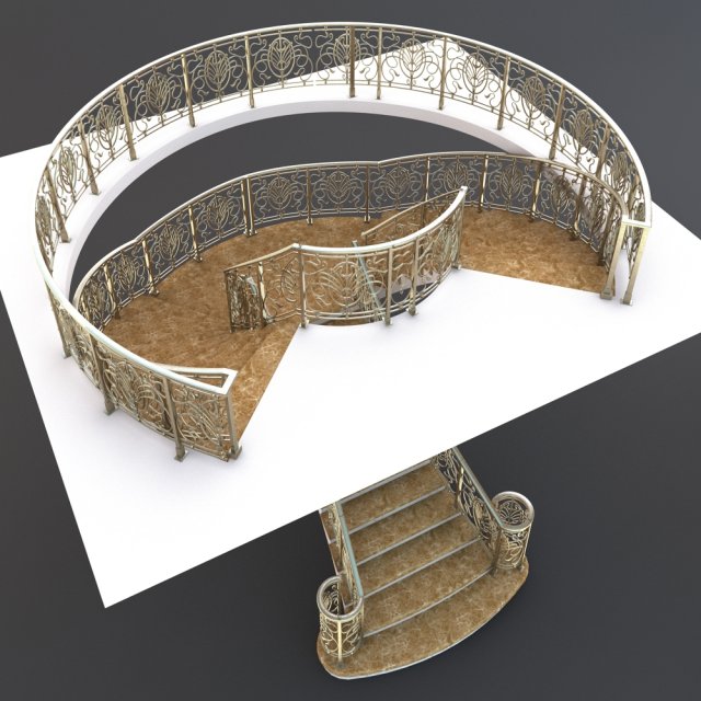 classic stair 3D Model in Decoration 3DExport