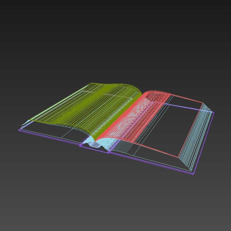 Open book 3D Model in Miscellaneous 3DExport