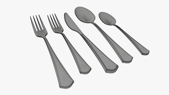 Flatware set 05 3D Model in Other 3DExport