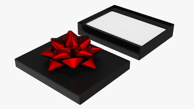 Christmas gift card in box 01 3D Model in X-mas 3DExport