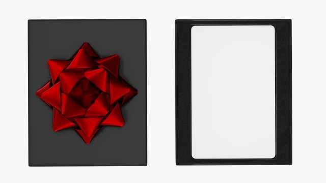 Christmas gift card in box 01 3D Model in X-mas 3DExport