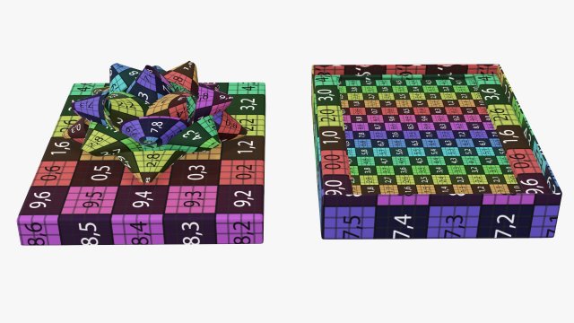 Christmas gift card in box 01 3D Model in X-mas 3DExport