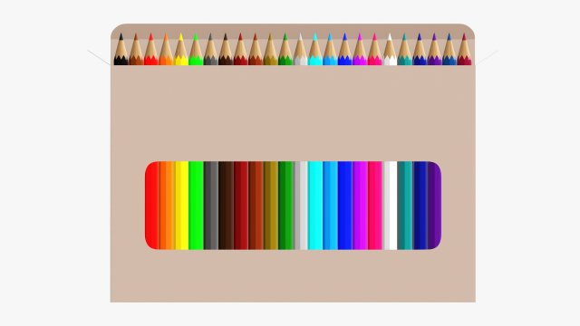 Colored pencil box 01 with window 3D Model in Other 3DExport