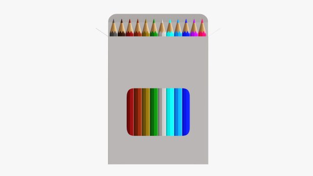 Colored pencil box 02 with window 3D Model in Other 3DExport