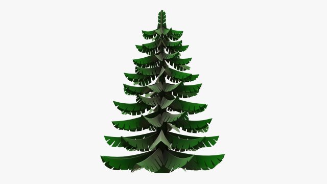 Stylized Christmas fir tree 01 3D Model in X-mas 3DExport