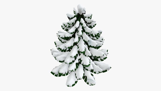 Stylized Christmas fir tree 02 3D Model in X-mas 3DExport