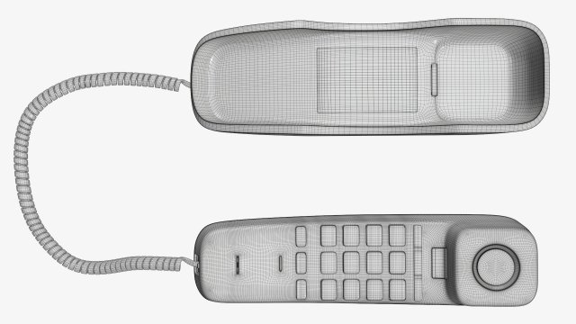 Compact corded phone handset removed 3D Model in Phone and Cell Phone ...