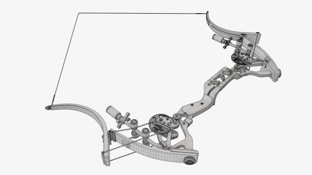 Lever action compound bow drawn 3D Model in Sports Equipment 3DExport