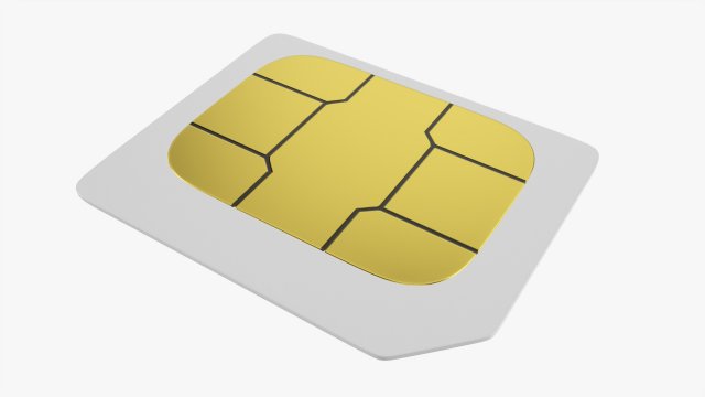 Mobile SIM card 03 3D Model in Other 3DExport