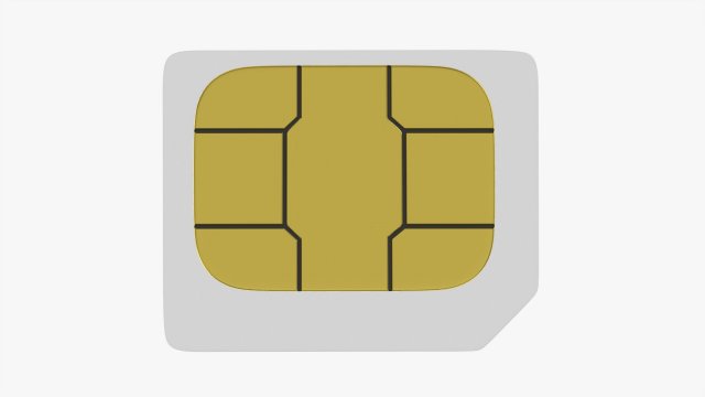 Mobile SIM card 03 3D Model in Other 3DExport