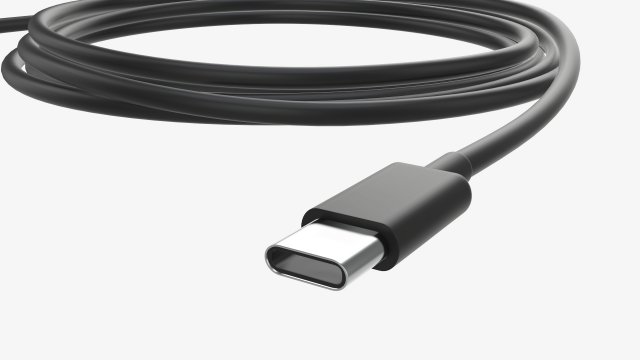 USB-C to USB cable black 3D Model in Other 3DExport
