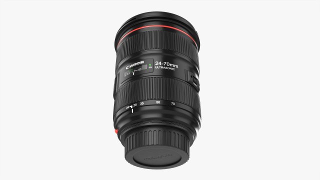 Canon DSLR EF 24-70mm f28L II USM Lens 3D Model in Photo 3DExport