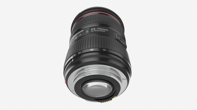 Canon DSLR EF 24-70mm f28L II USM Lens 3D Model in Photo 3DExport