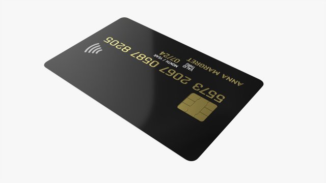 Credit debit card 02 3D Model in Other 3DExport