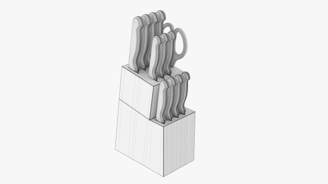 Kitchen Knife Stand 3D Model in Cookware Tools 3DExport