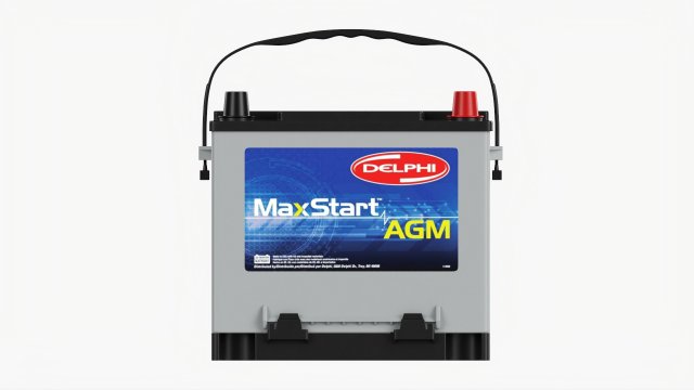 Delphi Maxstart Agm Car Battery 3D Model in Parts of auto 3DExport