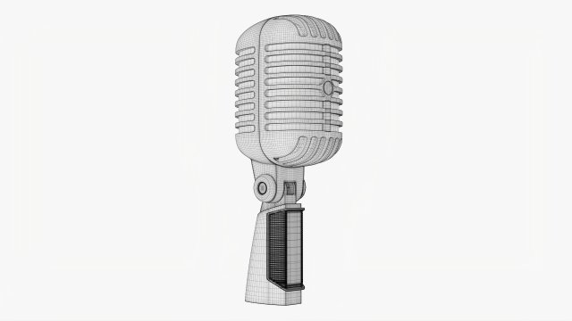 Cardioid Microphone 01 3D Model in Audio 3DExport