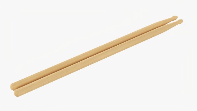 Drumsticks 3D Model in Percussion 3DExport