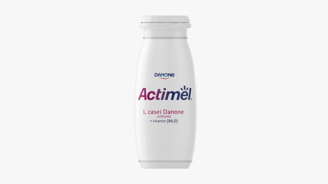 Danone Actimel Bottle 3D Model in Beverage 3DExport