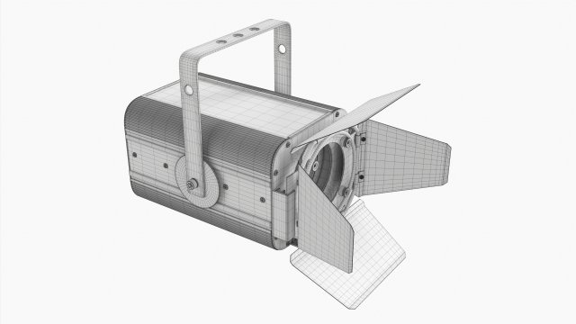 Led Theatre Spotlight 3D Model in Studio and Stage 3DExport