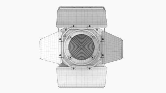 Led Theatre Spotlight 3D Model in Studio and Stage 3DExport