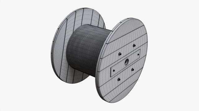 Steel cable reel 3D Model in Parts 3DExport