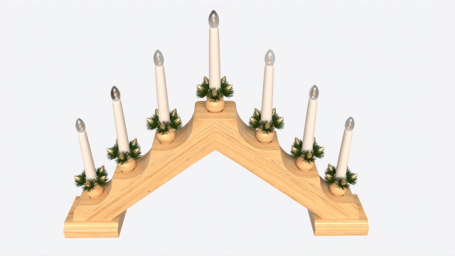 Advent 7-light Candlestick Arc 02 3D Model in X-mas 3DExport