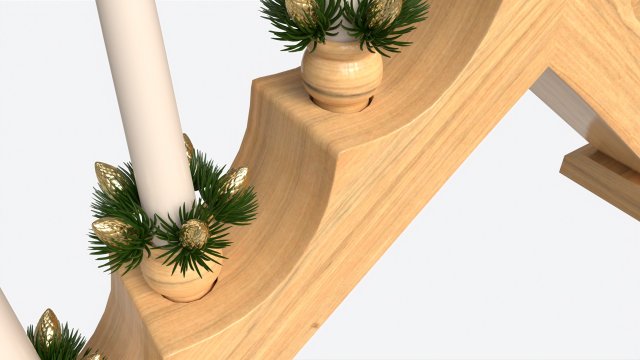 Advent 7-light Candlestick Arc 02 3D Model in X-mas 3DExport