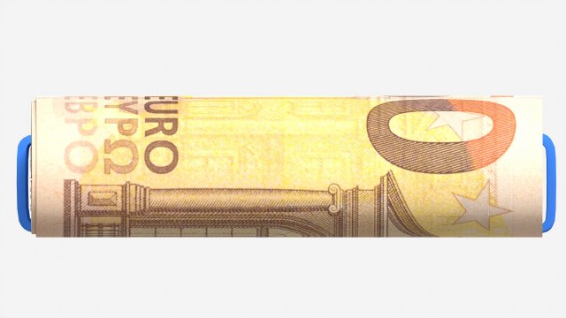 Euro banknotes folded and tied 02 3D Model in Other 3DExport
