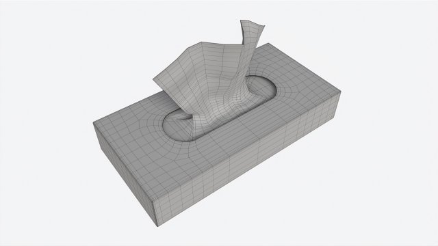 Tissue Box Rectangular Mockup 3D Model in Other 3DExport