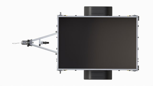 Single axle car trailer with extra walls jockey wheel 3D Model in ...